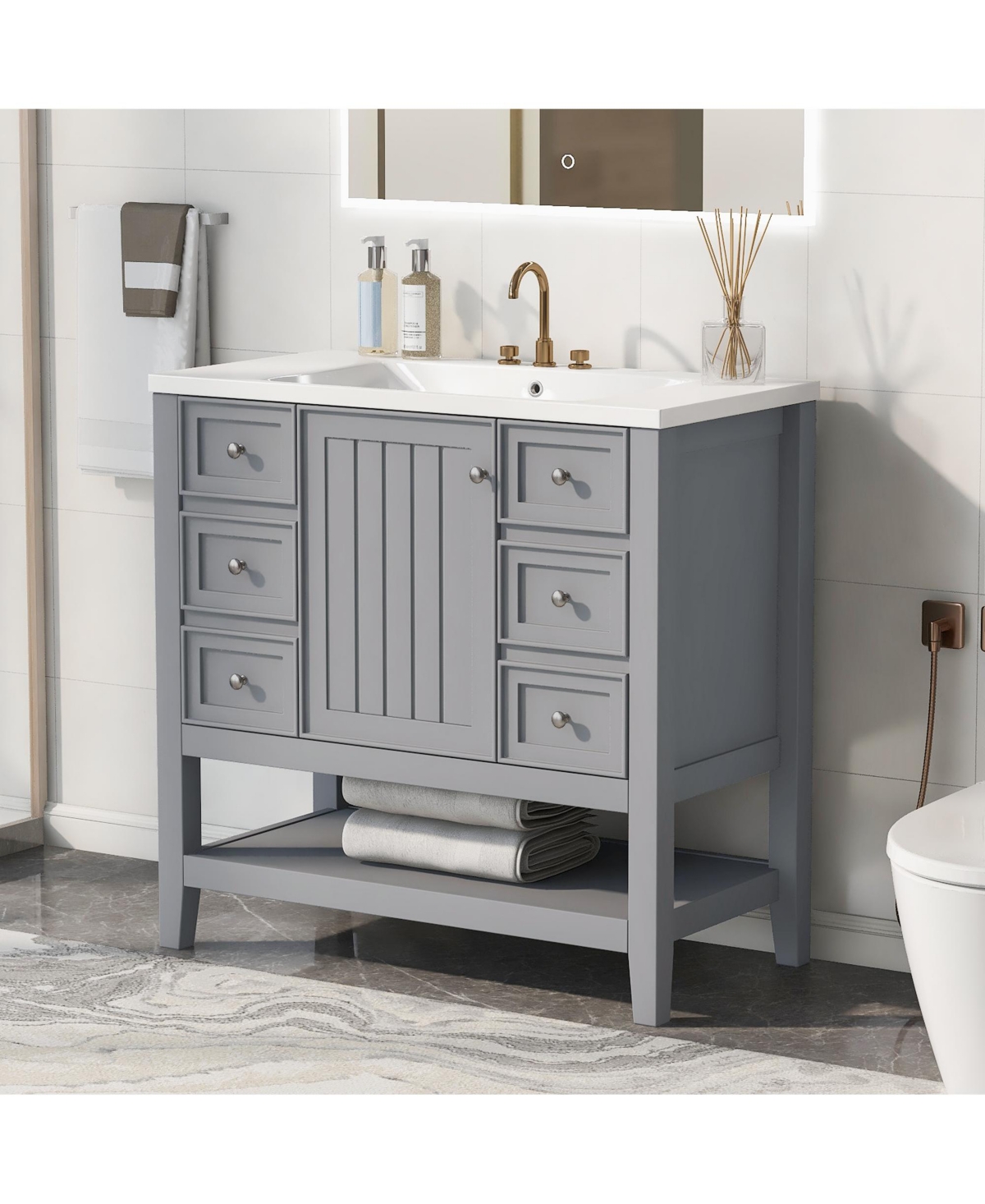 Click here for Cesicia 36in. Solid Wood and Mdf Board Bathroom Va... prices