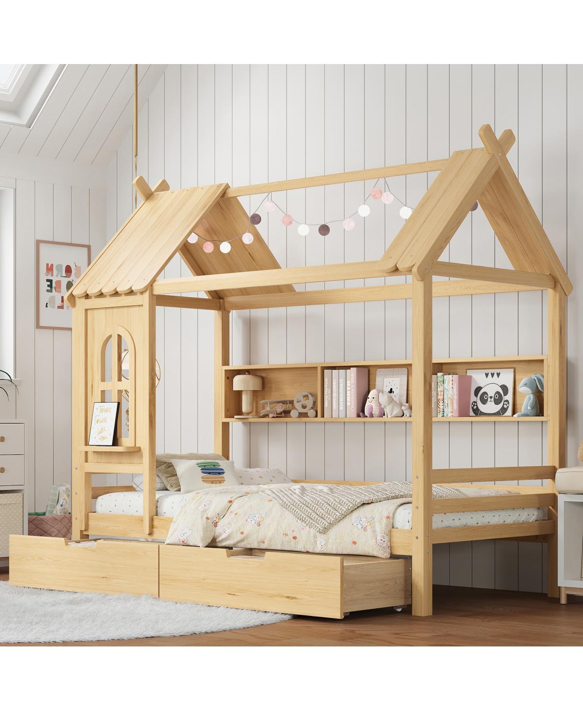 Click here for Streamdale Furniture Twin House Bed with Storage D... prices