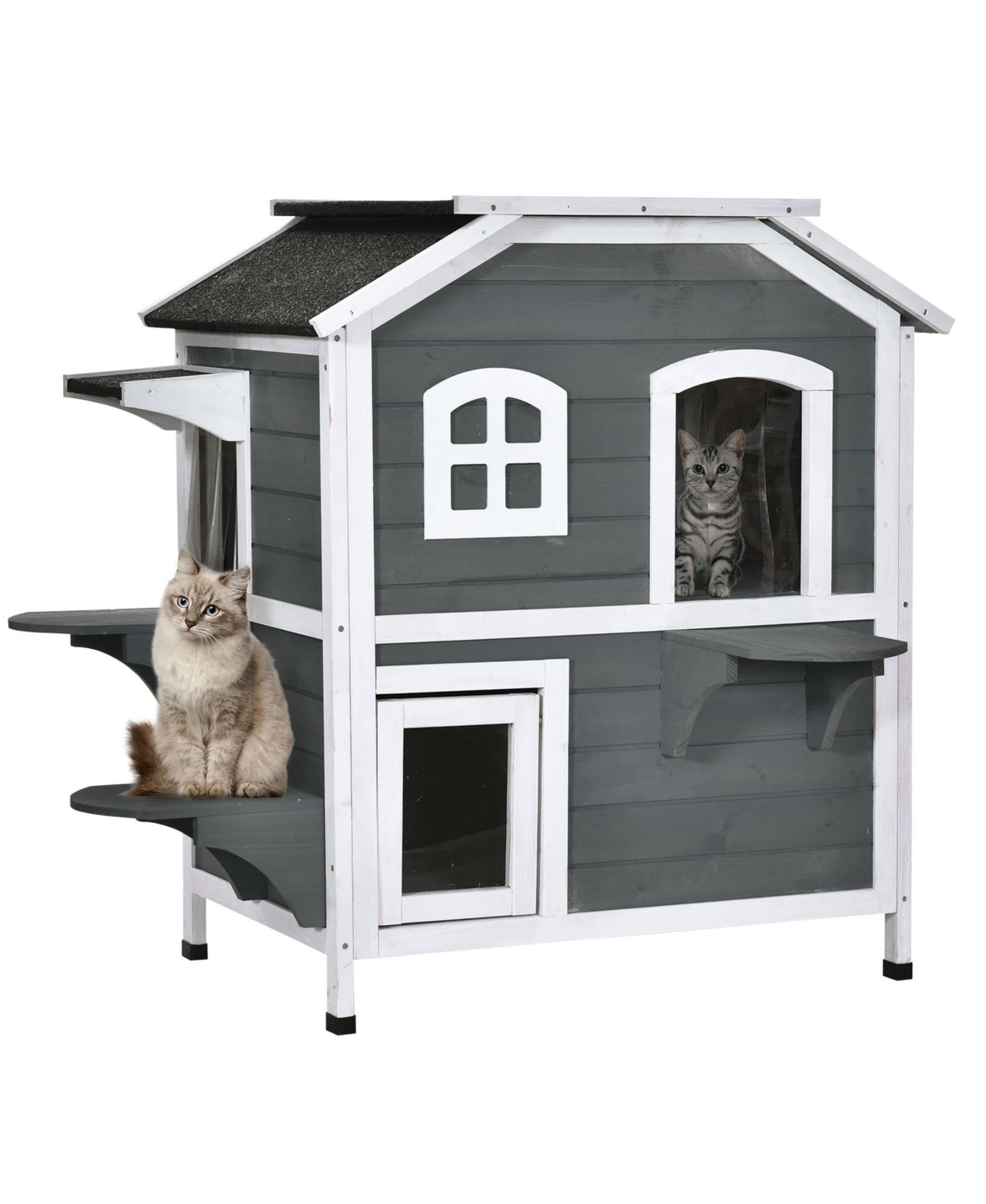 Click here for Zeus & Ruta 2-Story Outdoor Weatherproof Cat Enclo... prices