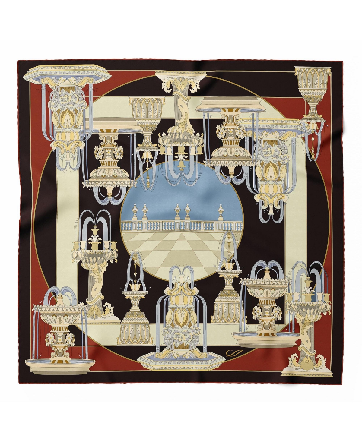 Click here for Elizabetta Fontana - Silk Foulard for Women - Burg... prices