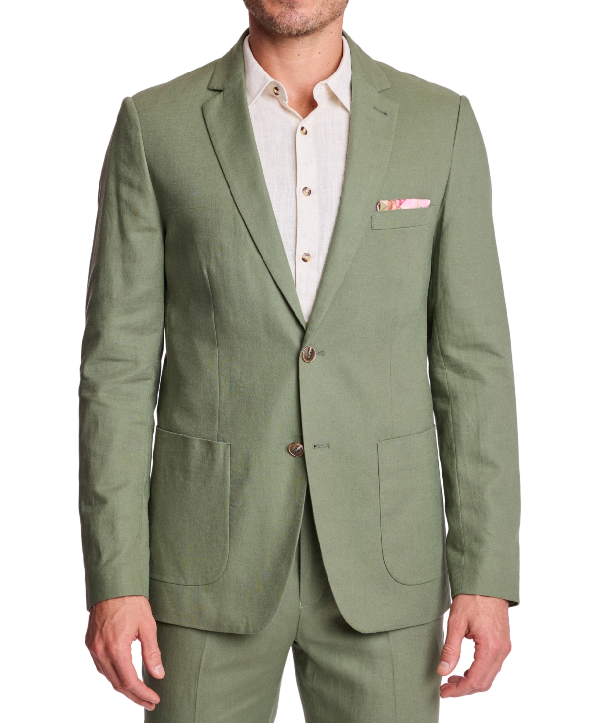 Click here for Paisley & Gray Mens Dover Two-Button Blazer - Oliv... prices