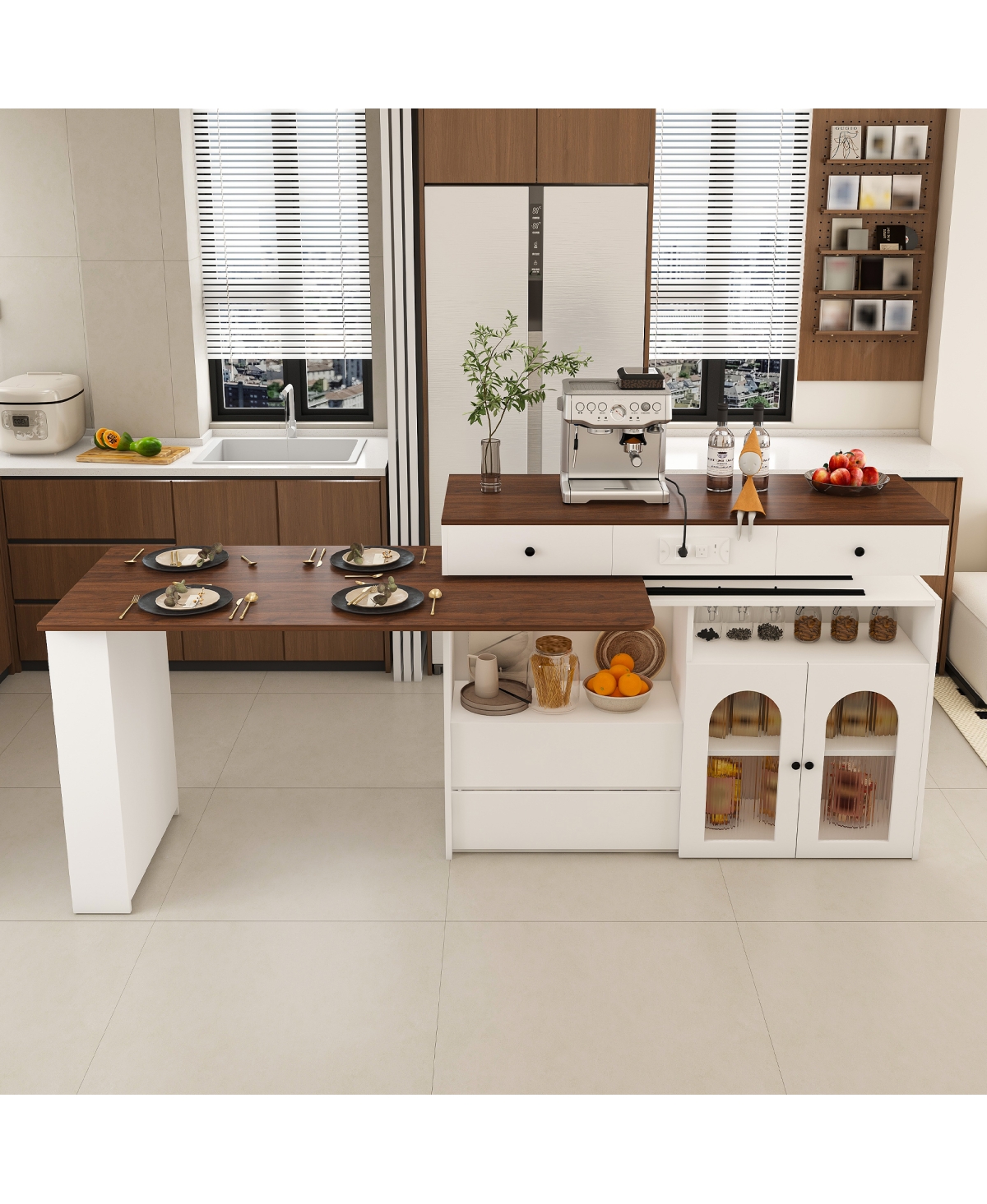 Click here for Streamdale Furniture Kitchen Island with Extendabl... prices