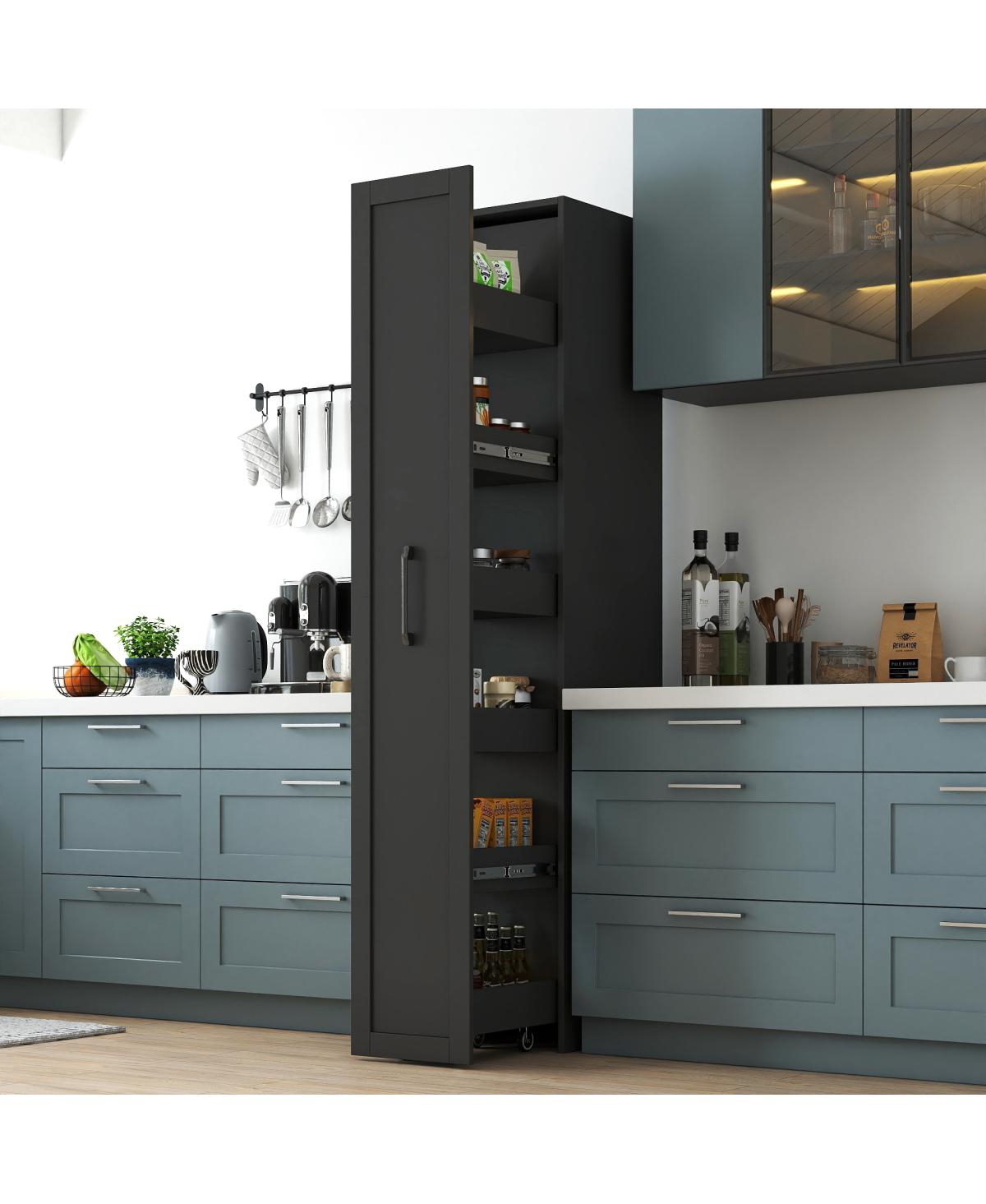 Click here for Streamdale Furniture Black Large Slim Storage Cart... prices