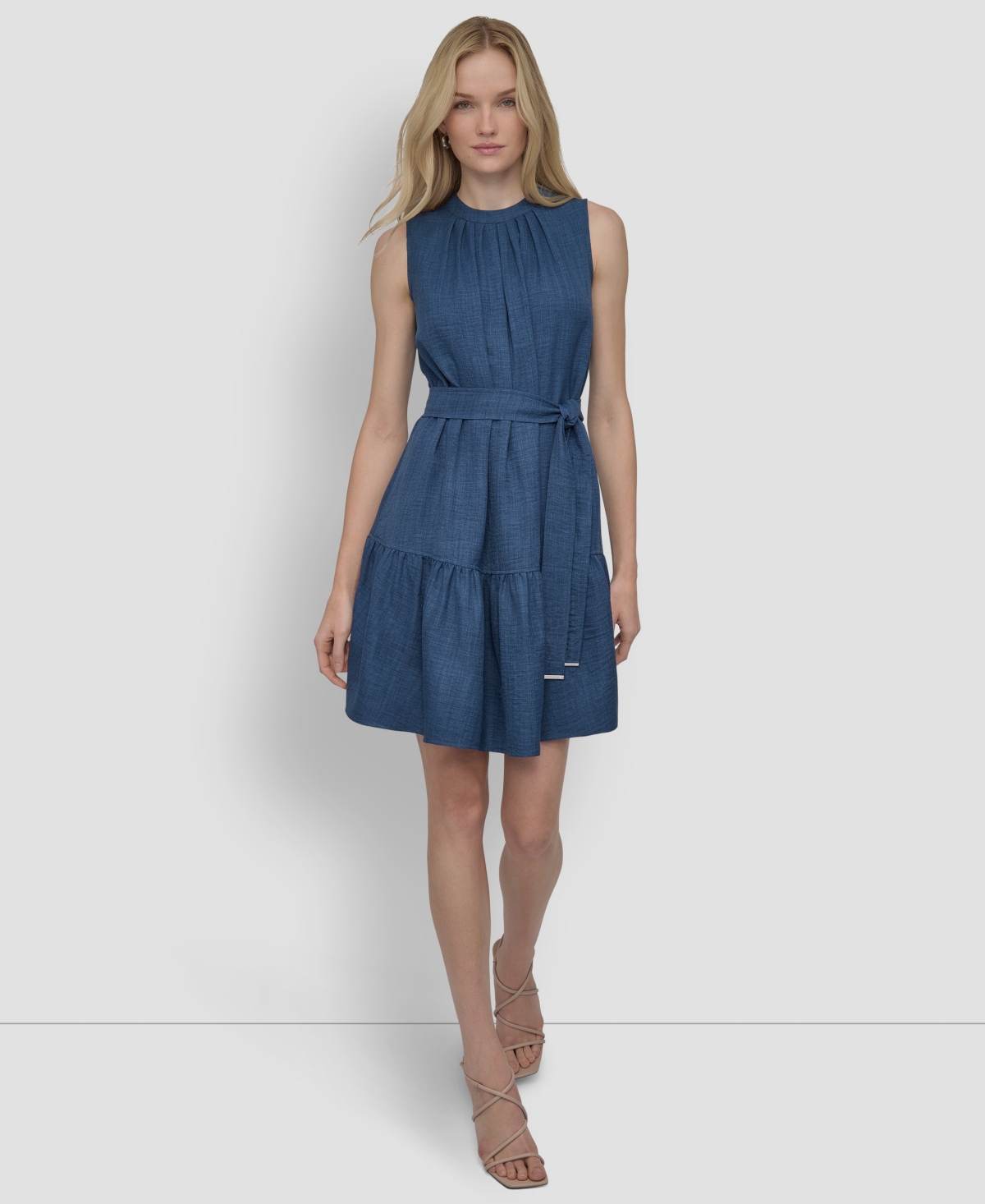 Click here for Dkny Womens Sleeveless Crew Neck Drop Waist Short... prices