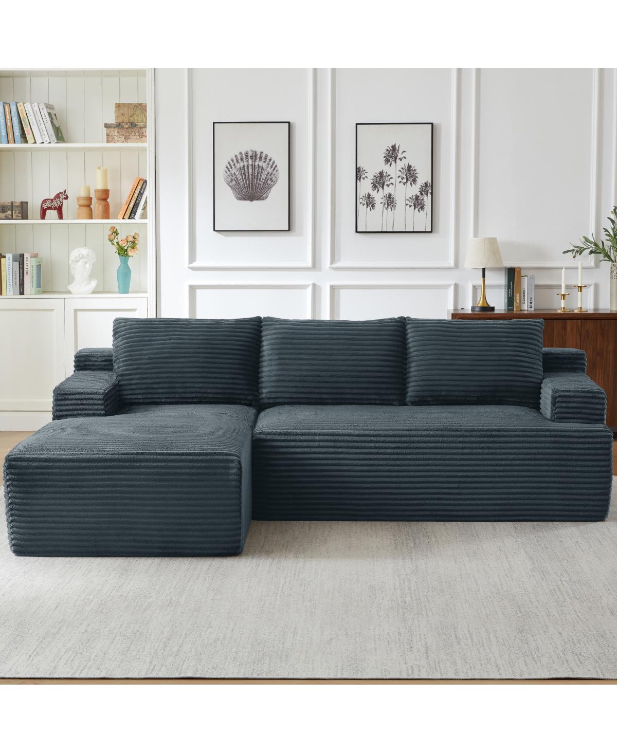 Click here for Streamdale L-Shaped Cloud Sectional Sofa  Deep Sea... prices