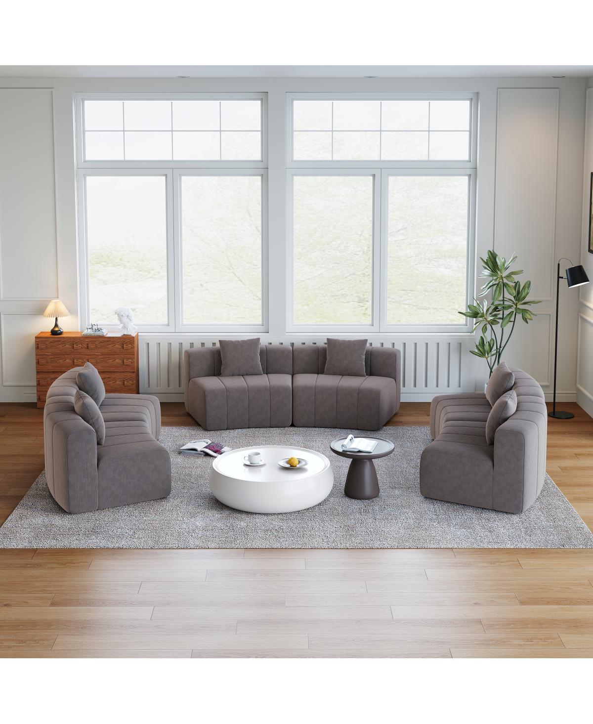 Click here for Streamdale Furniture Chenille curved sectional sof... prices