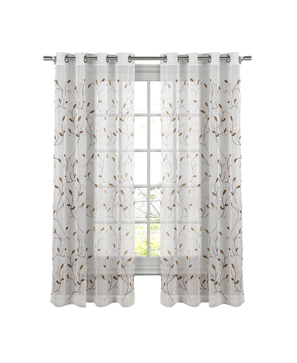 Click here for Creative Home Ideas Wavy Leaves Sheer Window Curta... prices