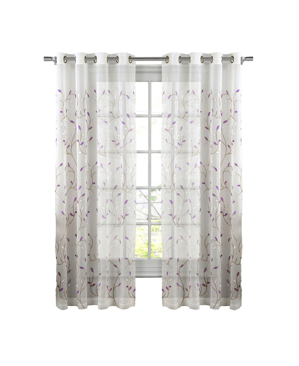 Click here for Creative Home Ideas Wavy Leaves Sheer Window Curta... prices