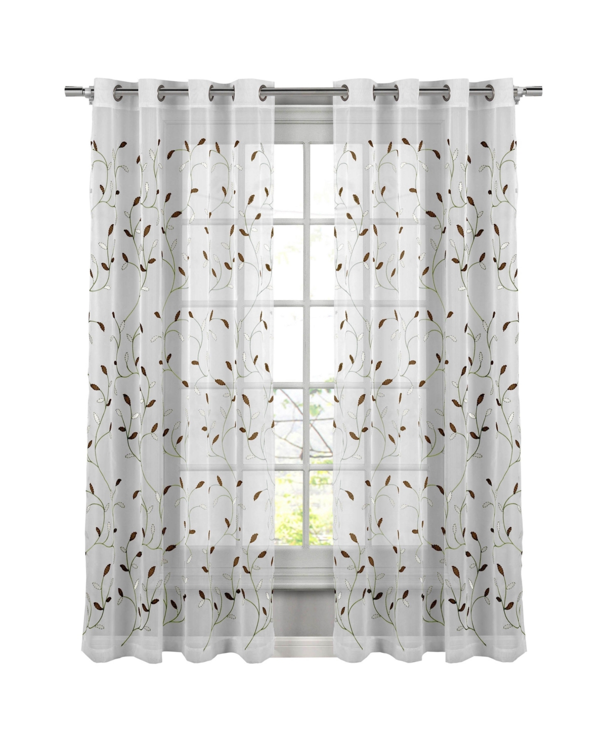 Click here for Creative Home Ideas Wavy Leaves Sheer Window Curta... prices