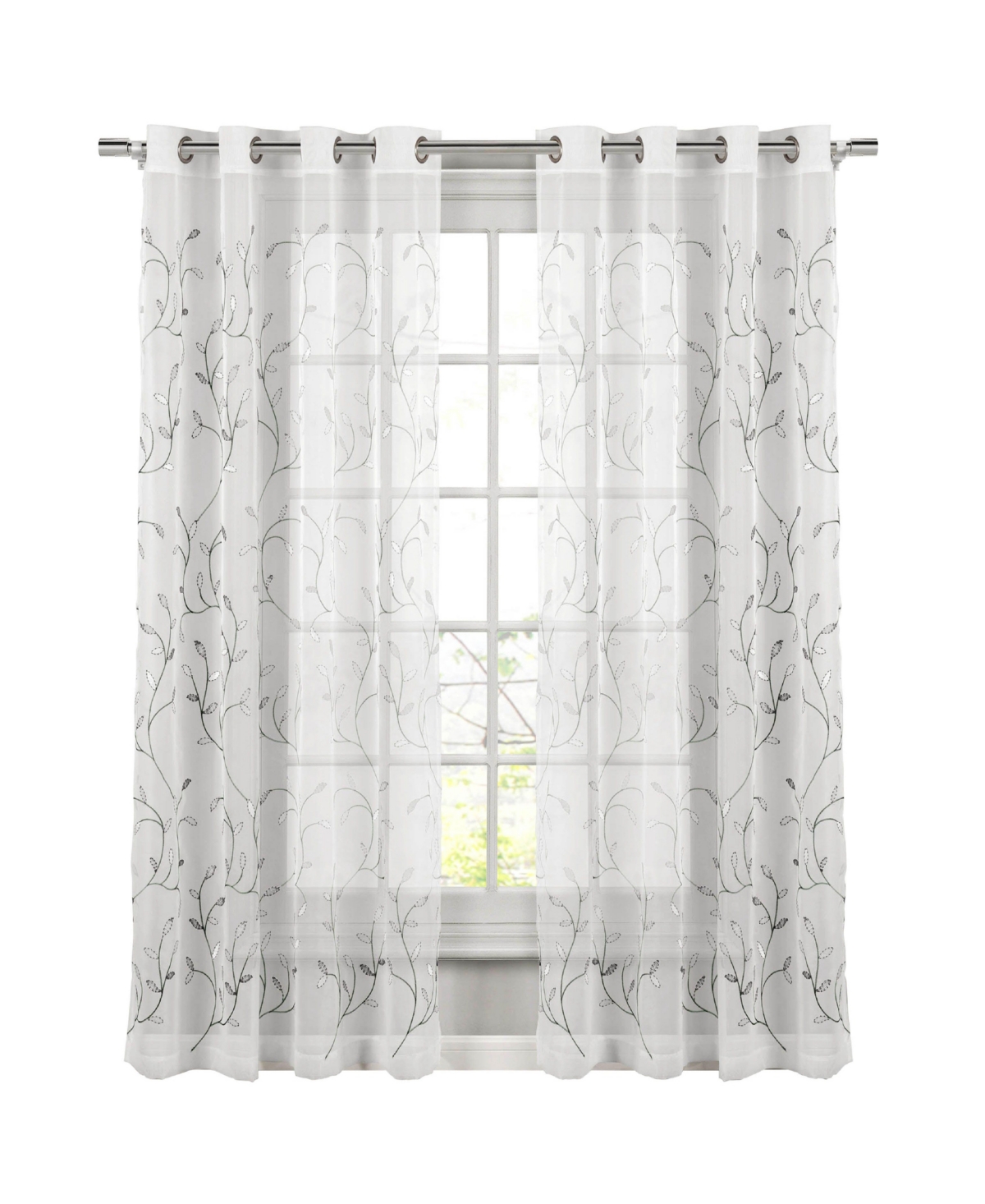 Click here for Creative Home Ideas Wavy Leaves Sheer Window Curta... prices