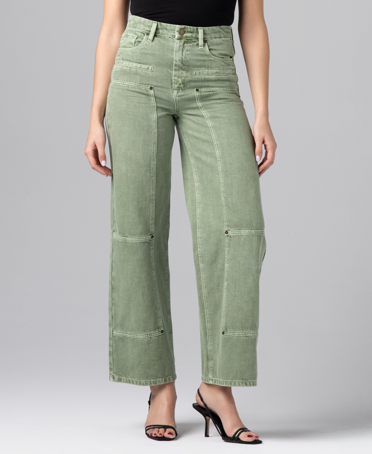 Click here for Blank Nyc Womens Mid-Rise Utility Jeans - Vibe Che... prices