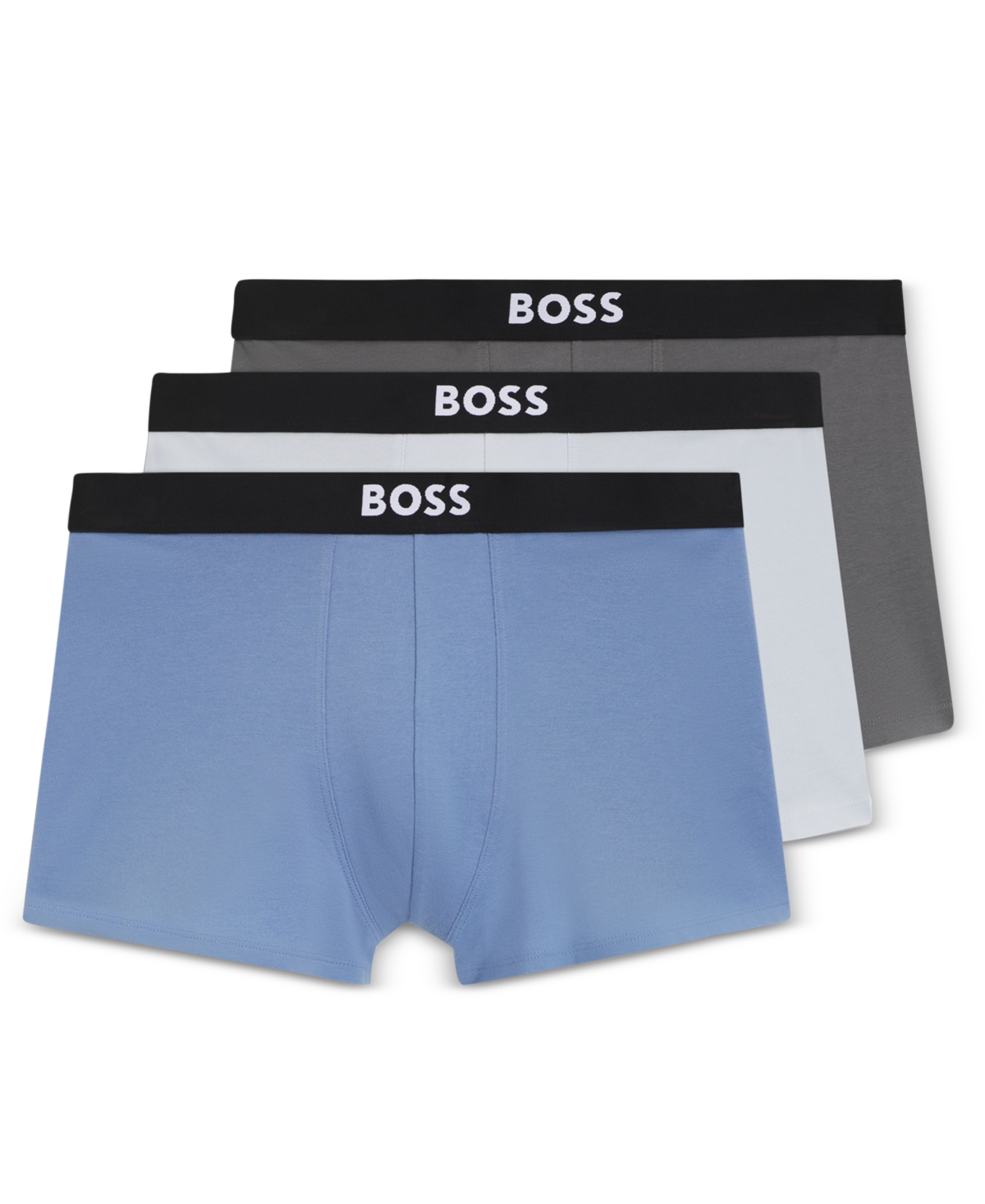 Click here for Boss by Hugo Boss Mens 3-Pack Icon Logo Trunks - G... prices