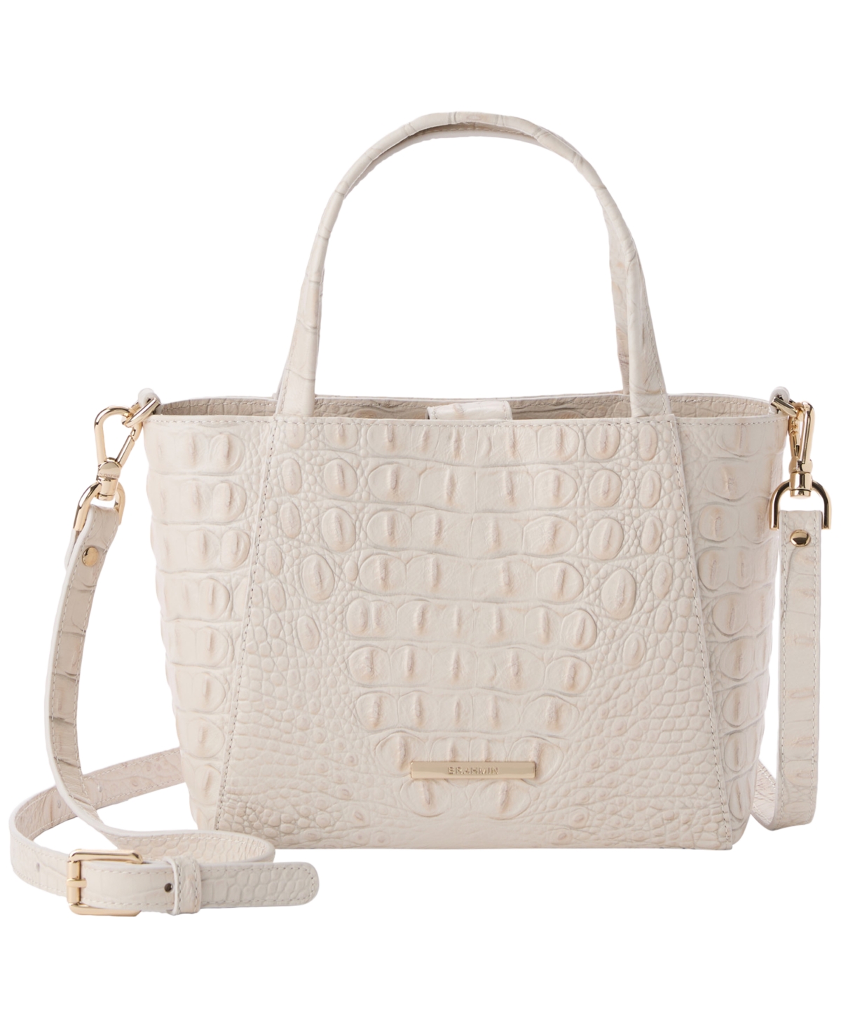 Click here for Brahmin Small Mona Top Handle Tote Bag - Ivory prices