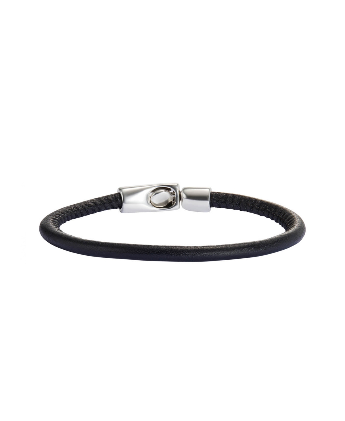 Click here for UNOde50 Black Leather Bracelet with Sterling Silve... prices