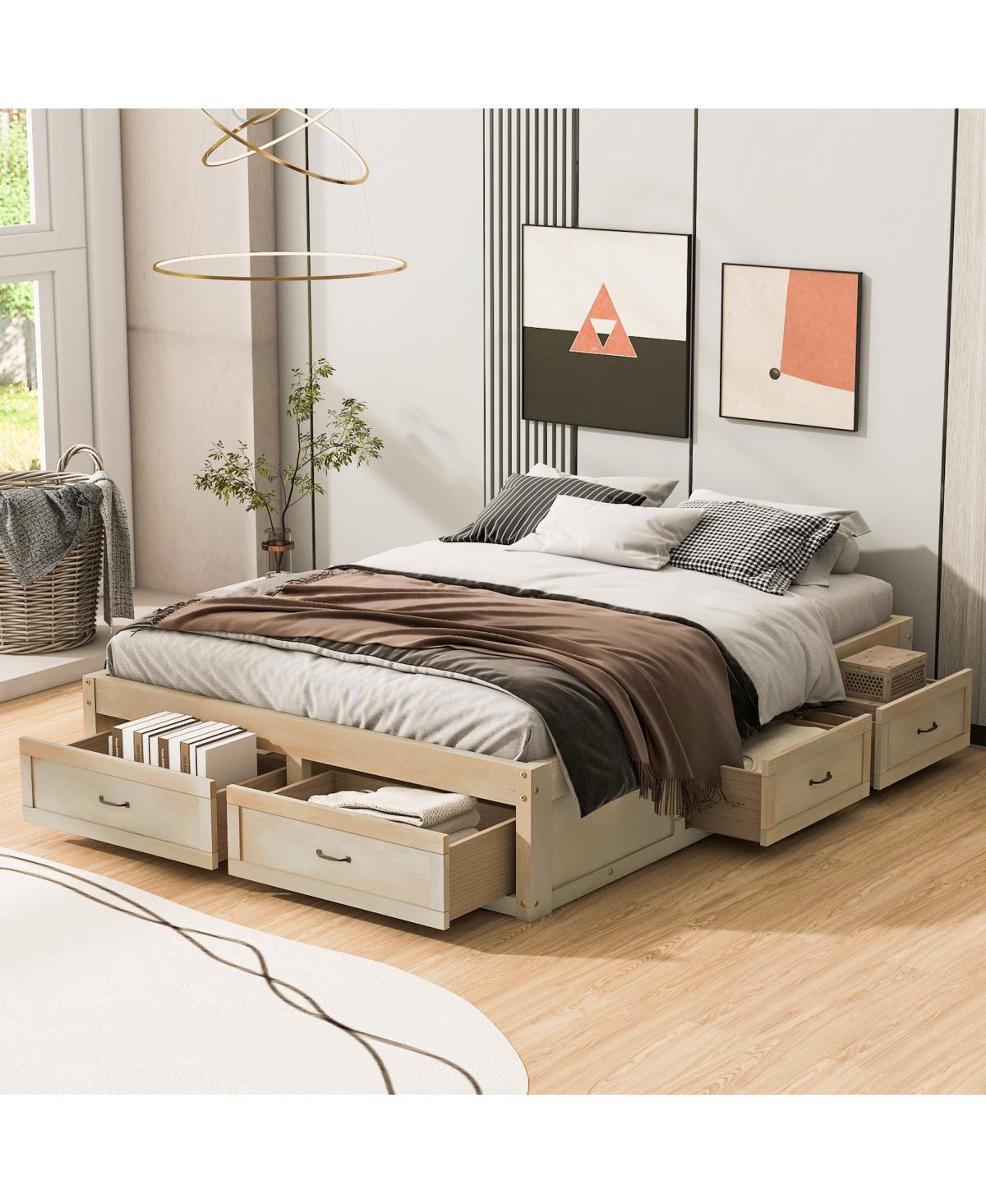 Click here for Streamdale Furniture Queen Size Platform Bed with... prices