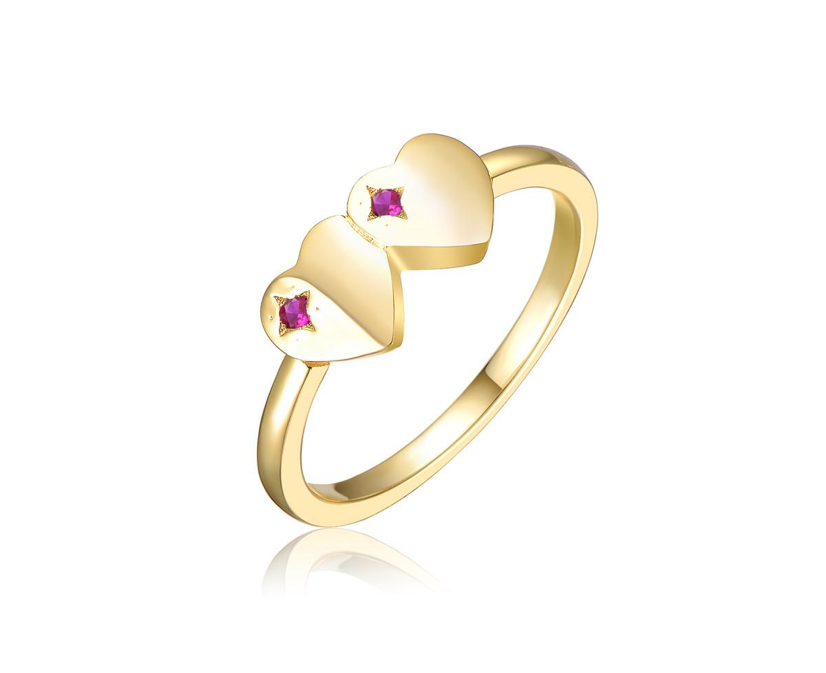 Click here for GiGiGirl Elegant Cz Double Heart Band Ring in 14K... prices