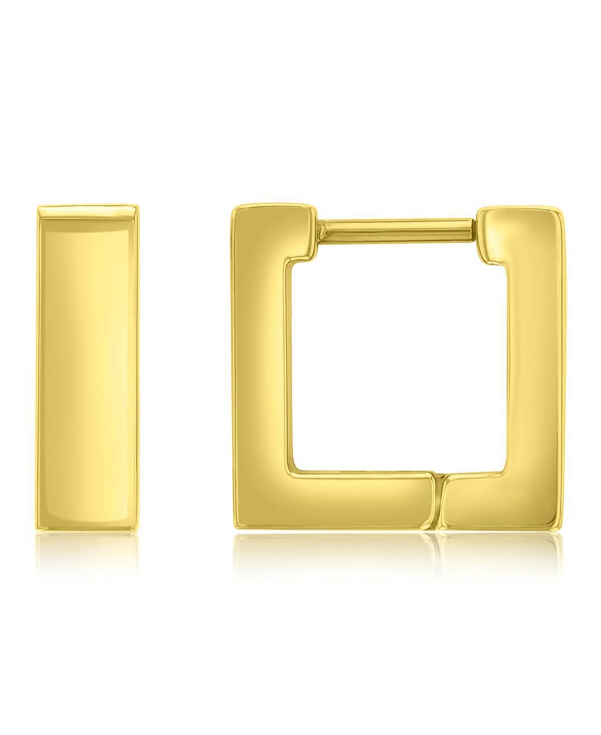 Click here for Roxy Waterproof Platinum 13mm Square Huggie Earrin... prices