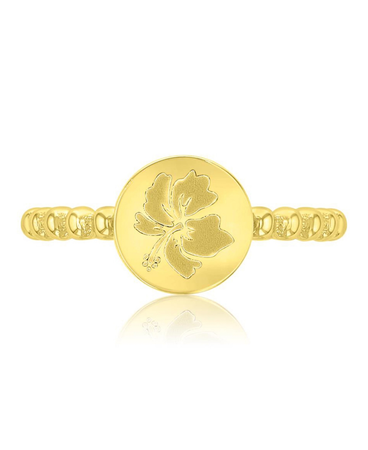 Click here for Roxy Waterproof Yellow Hibiscus Beads Ring - Gold prices