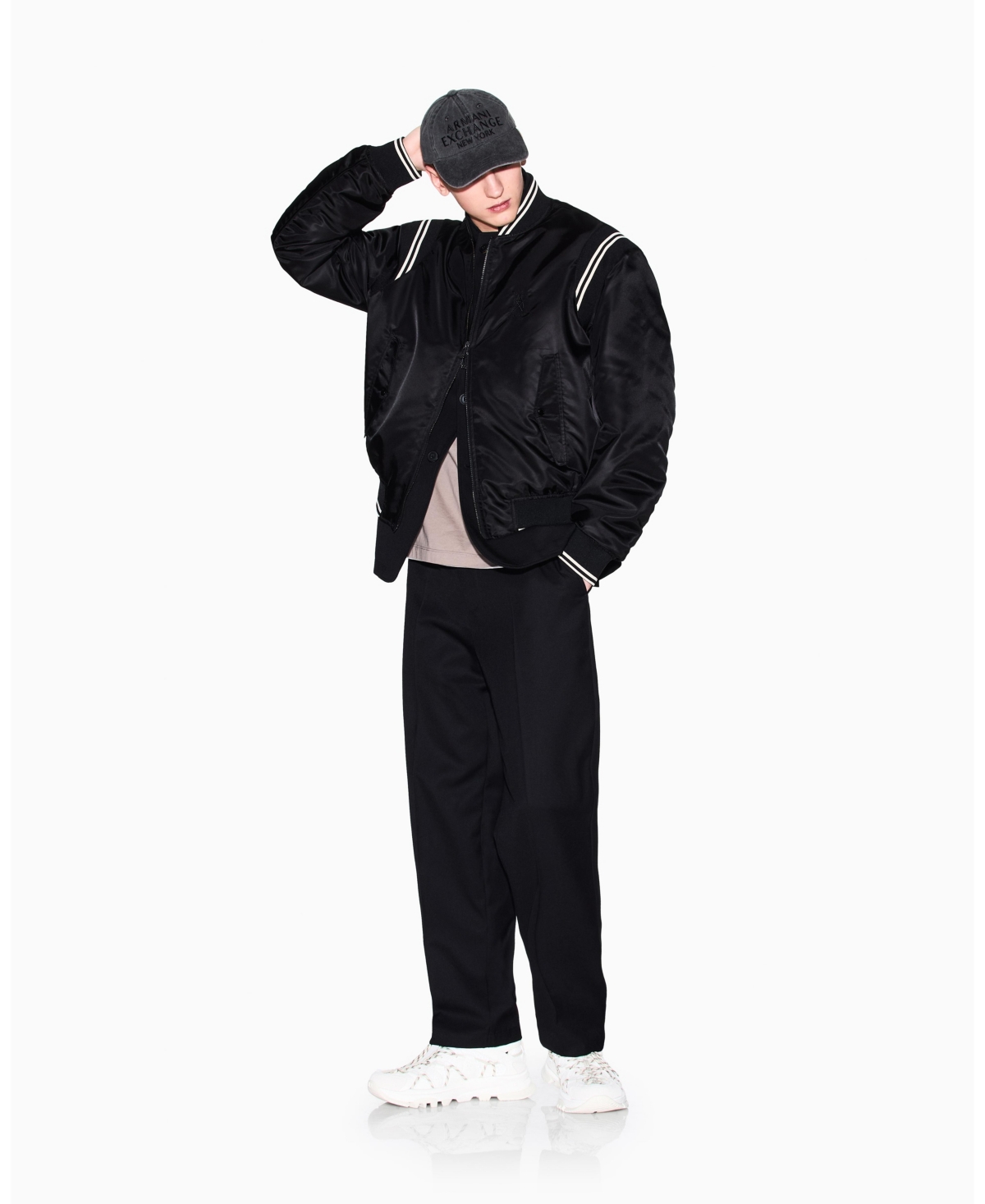 Click here for A|X Armani Exchange Mens Varsity Bomber with Back... prices