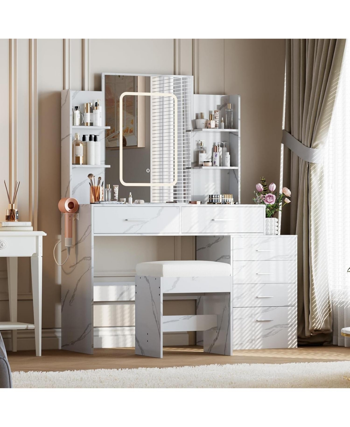 Click here for Gaomon Makeup Vanity - Vanity Desk Mirror and Ligh... prices