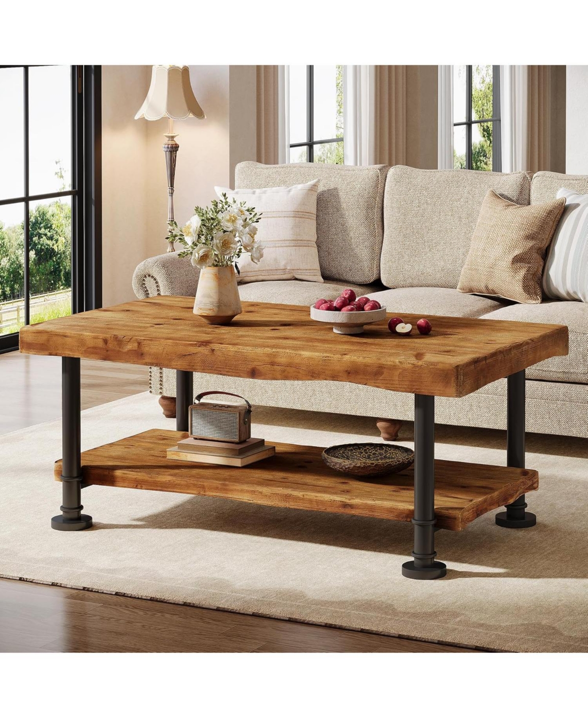 Click here for Tribesigns Wood Coffee Table  2-Tier Coffee Table... prices
