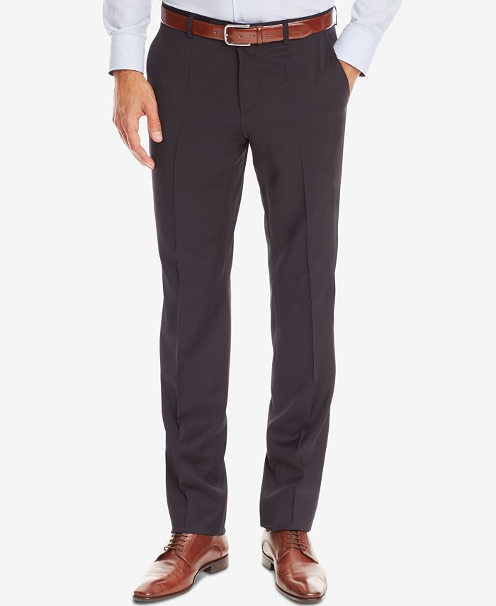 Hugo Boss BOSS Regular/Classic-Fit Virgin Wool Dress Pants - Macy's