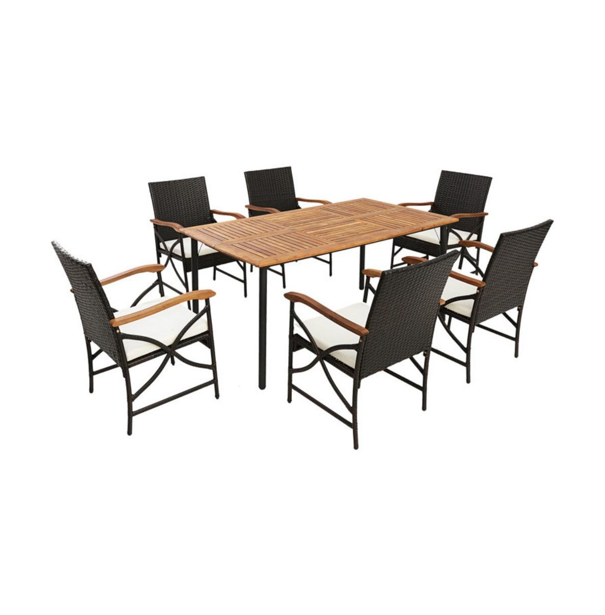 Click here for Mondawe Outdoor Dining Set with Acacia Wood Table... prices