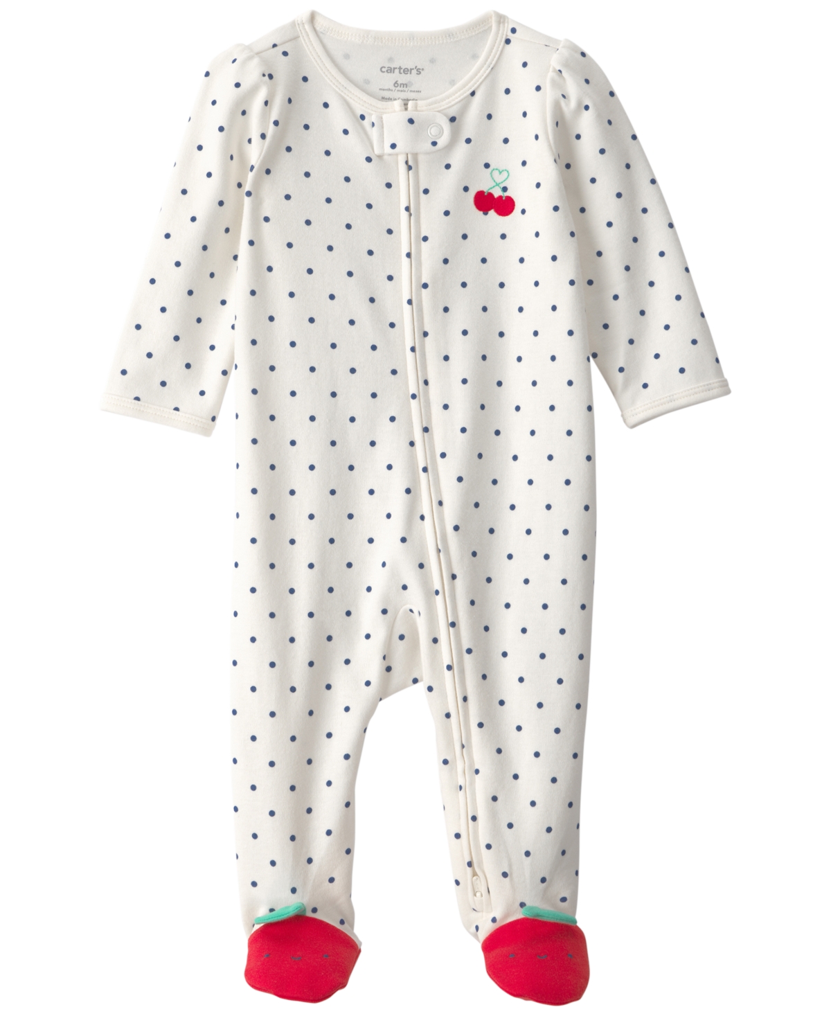 Click here for Carters Baby Girls Cherry 2-Way Zip Sleep & Play P... prices