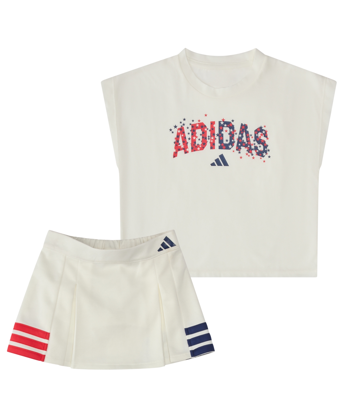 Click here for adidas Baby Girls sleeveless Box T-Shirt and Pleat... prices
