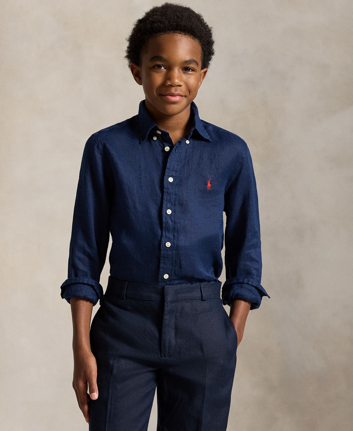 Click here for Polo Ralph Lauren Big Boys Linen Shirt - Newport N... prices