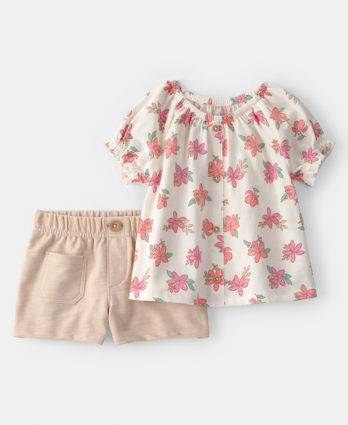 Click here for Carters Baby Girls Floral Top and Shorts  2-Piece... prices