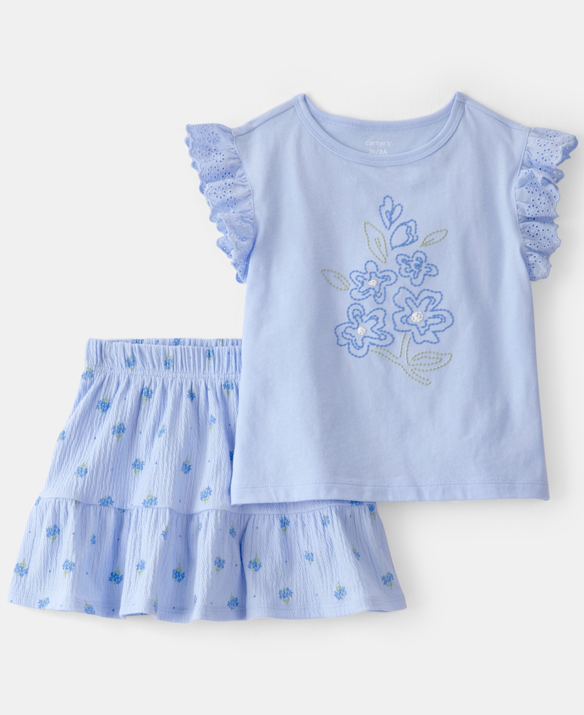 Click here for Carters Girls Toddler 2T-5T Floral Top & Skort  2-... prices