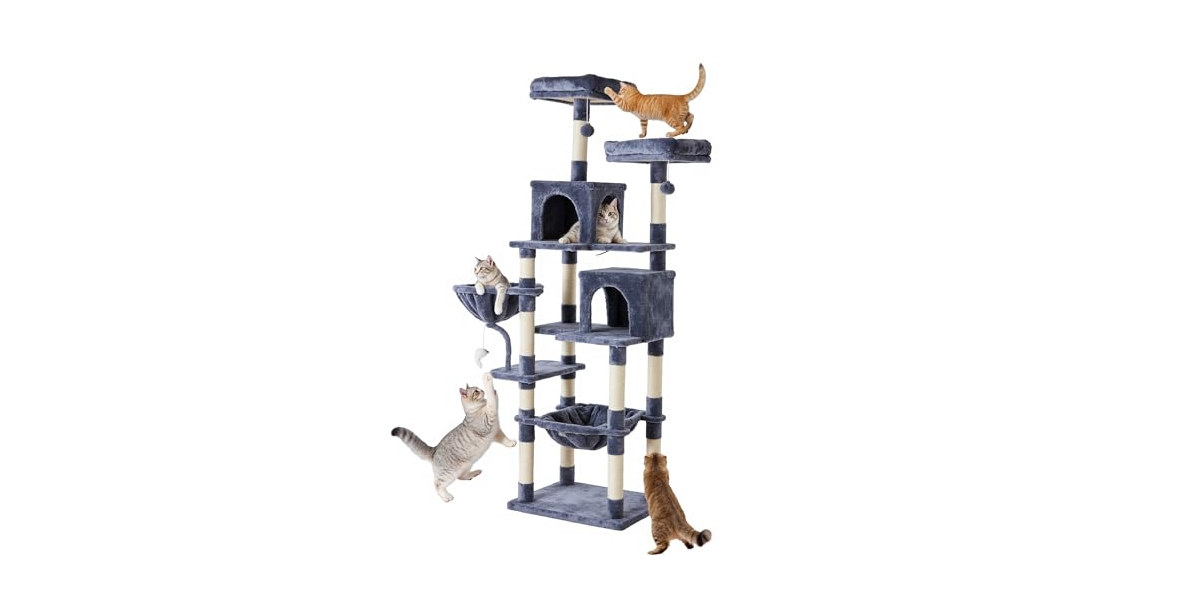 Click here for Zeus & Ruta 71in Cat Tree Tower: Large Multi-Story... prices