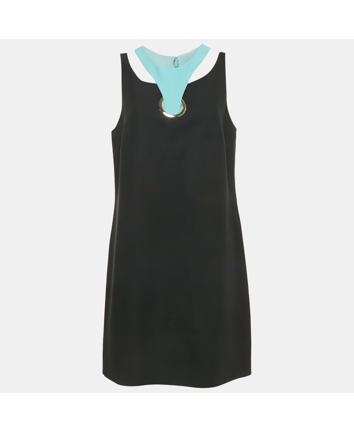 Click here for Pre-Owned Versace Womens Black Silk Cut Out Neck P... prices