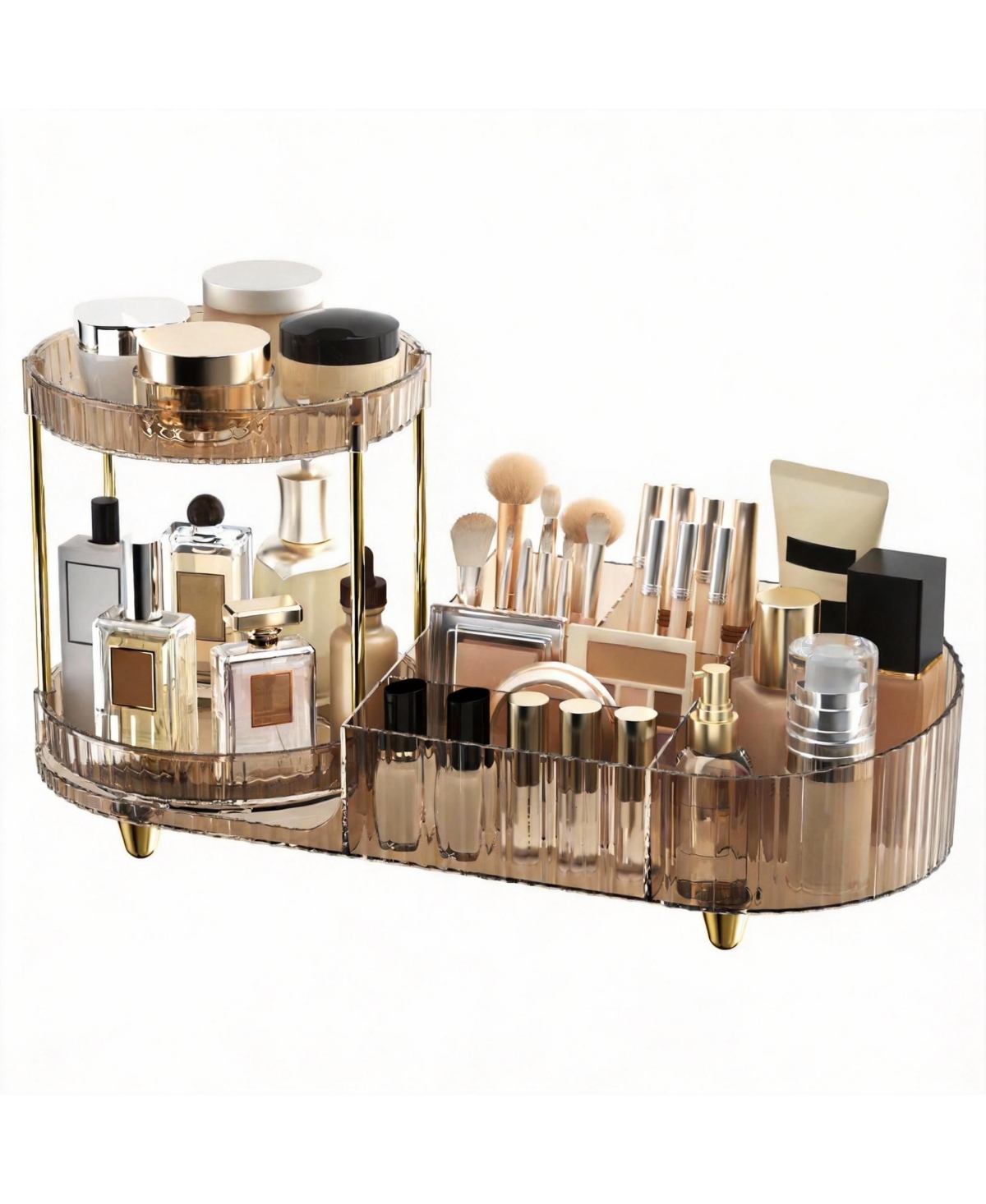 Click here for Yigii 360 Silent Rotating Makeup Organizer: 2 Perf... prices