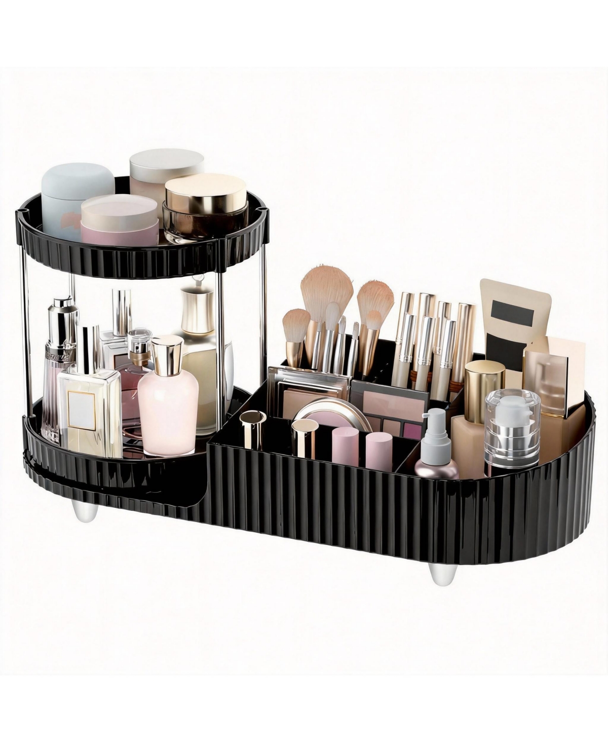 Click here for Yigii 360 Silent Rotating Makeup Organizer: 2 Perf... prices