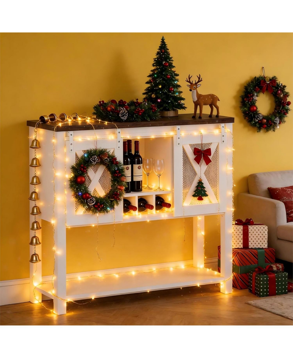 Click here for gaomon Wine Bar Cabinet with Storage - Sliding Bar... prices