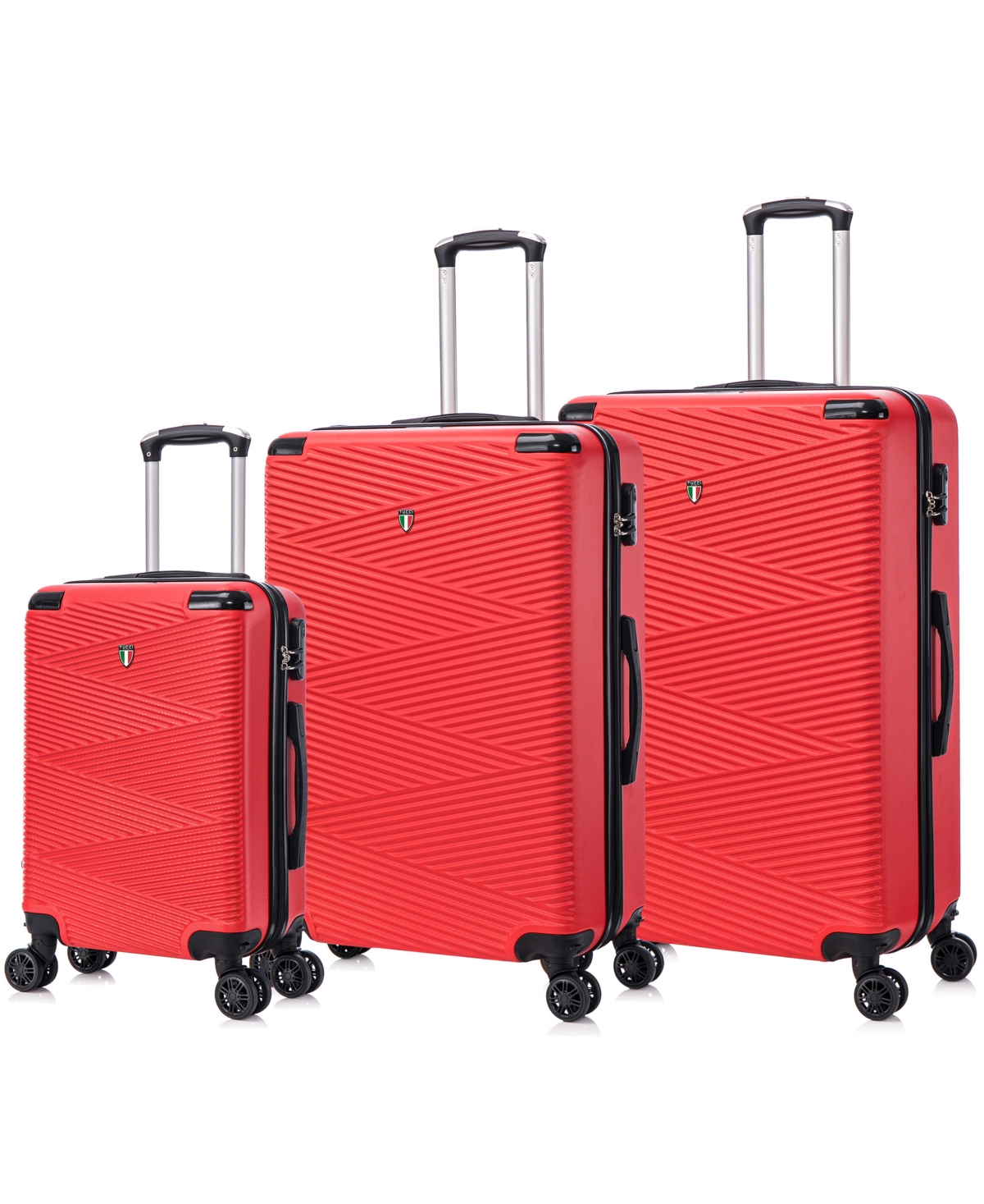 Click here for Tucci Italy Avenza 3-Pc. Hardside Luggage Set - Re... prices