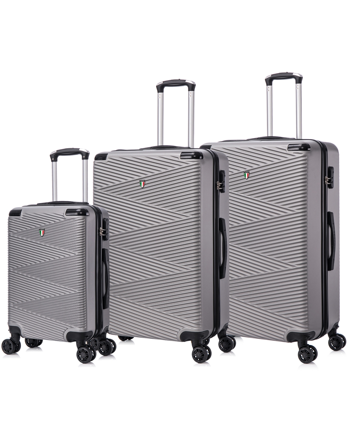 Click here for Tucci Italy Avenza 3-Pc. Hardside Luggage Set - Gr... prices
