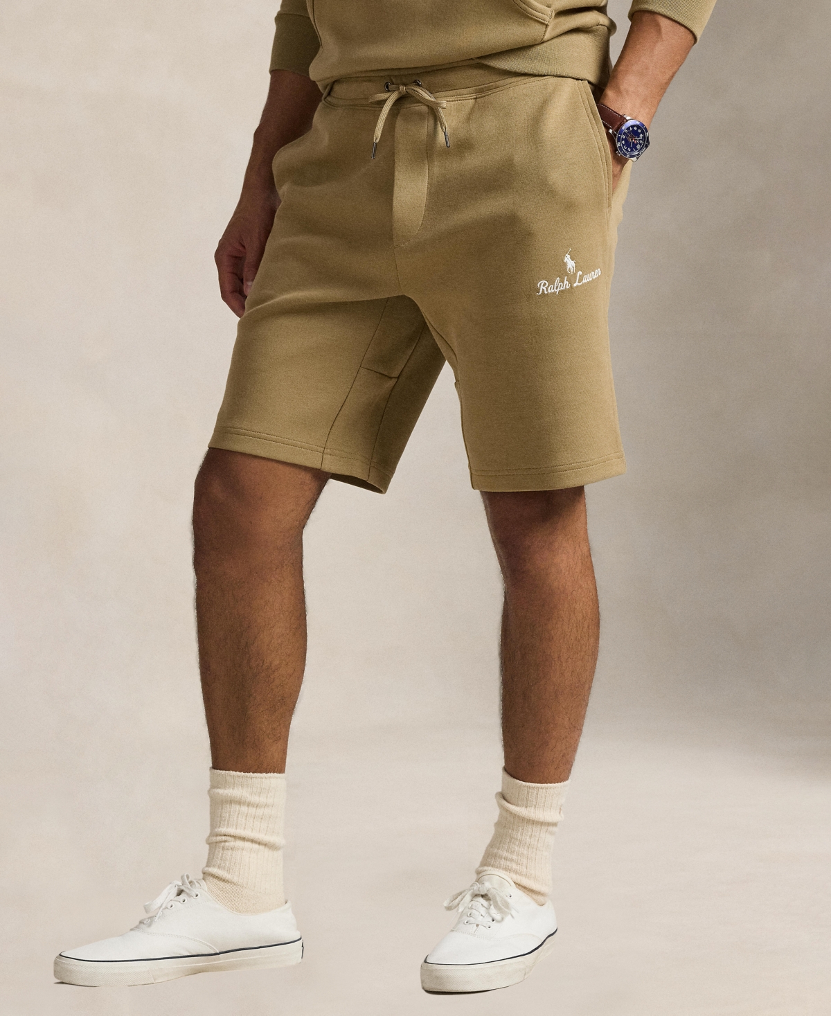 Click here for Polo Ralph Lauren Mens Double-Knit Shorts - Desert... prices