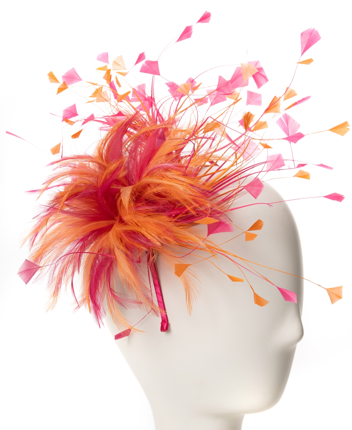 Click here for August Hats Multi-Feather Fascinator Hat - Fuchsia... prices