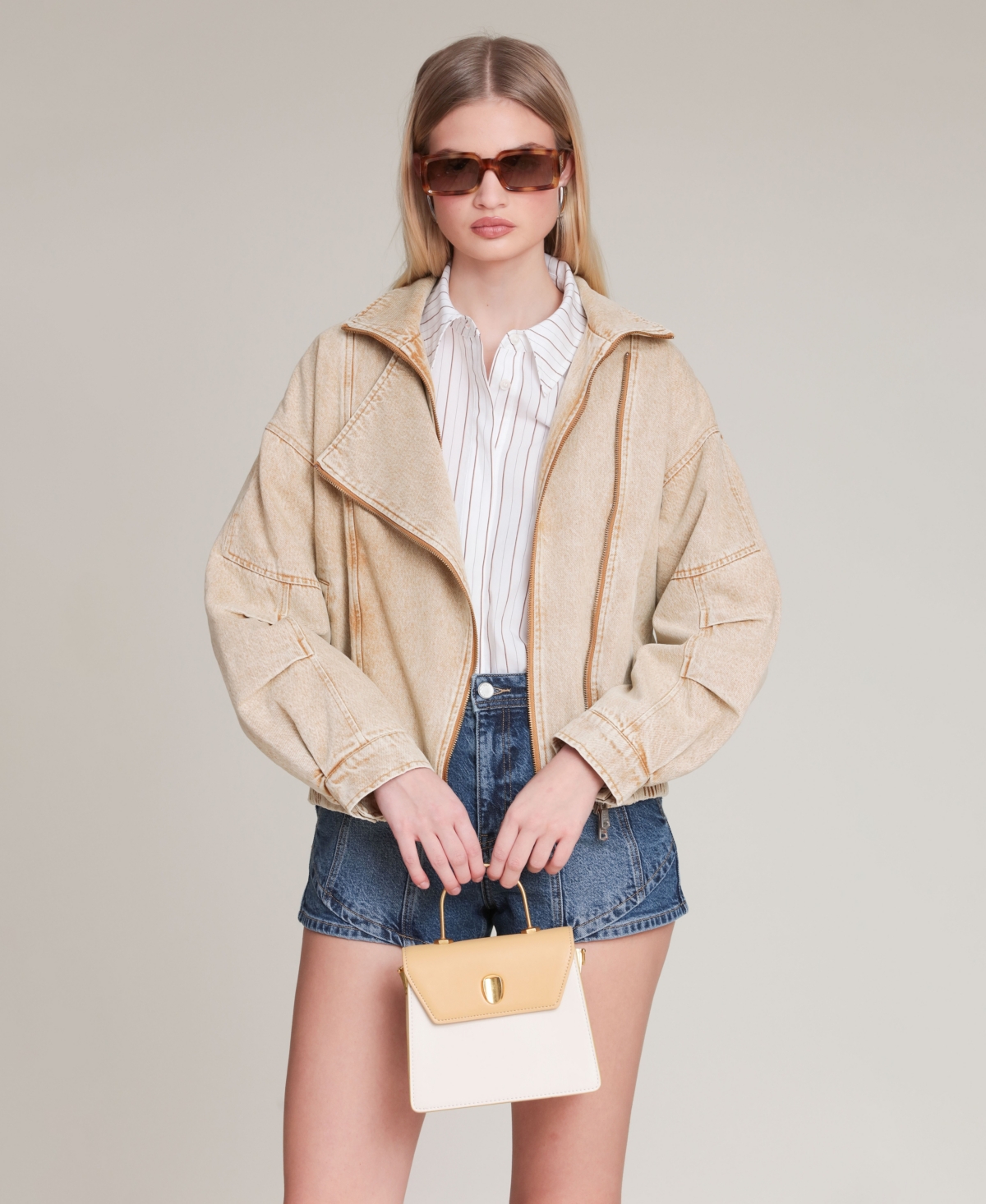 Click here for Avec Les Filles Womens Oversized Layered Jacket -... prices