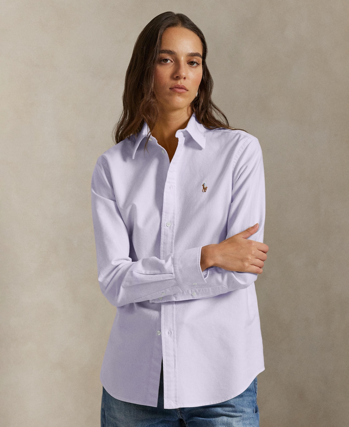 Click here for Polo Ralph Lauren Womens Classic-Fit Oxford Shirt... prices