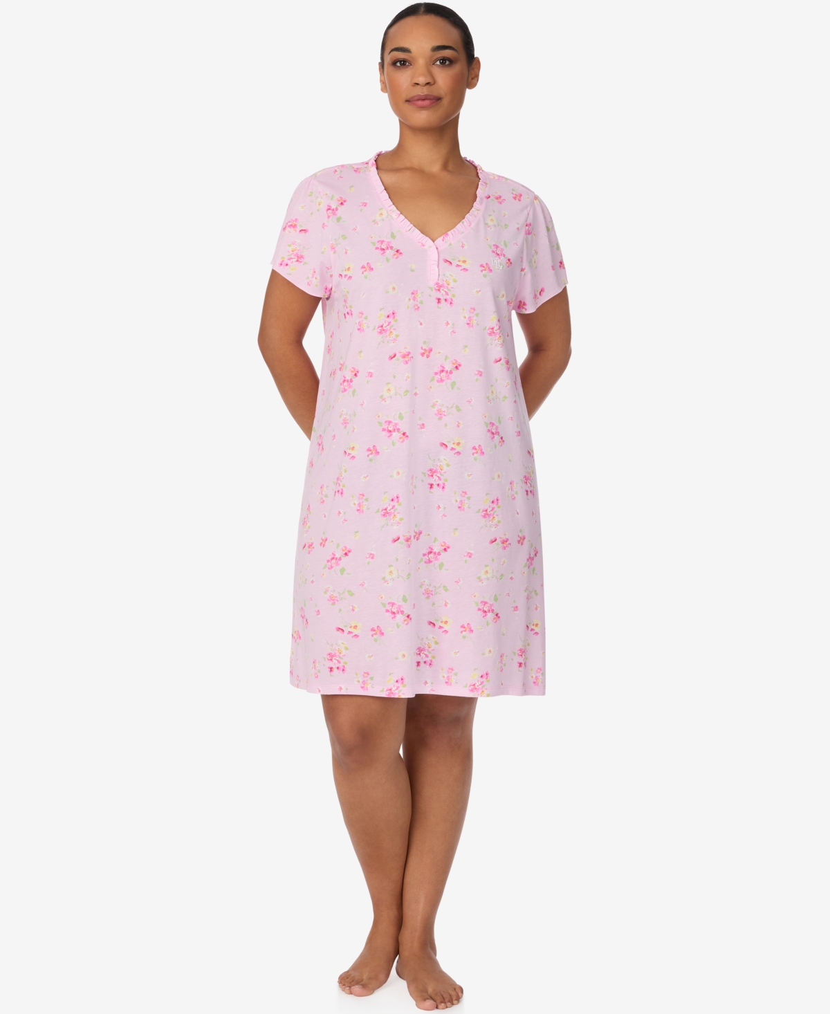 Click here for Lauren Ralph Lauren Plus-Size Short-Sleeve Ruffle... prices