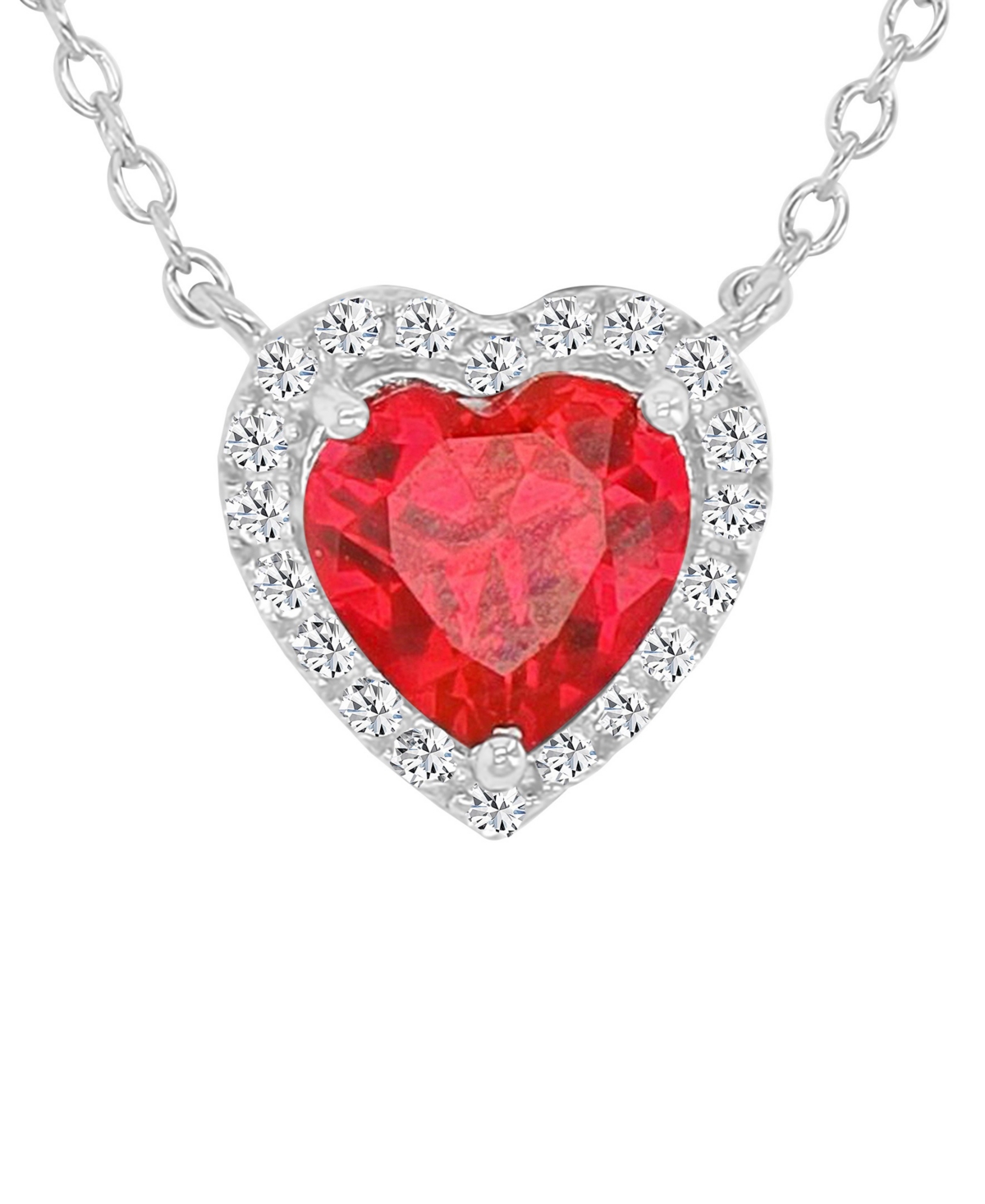 Click here for Macys White Sapphire (0.12 ct. t.w.) Necklace in R... prices