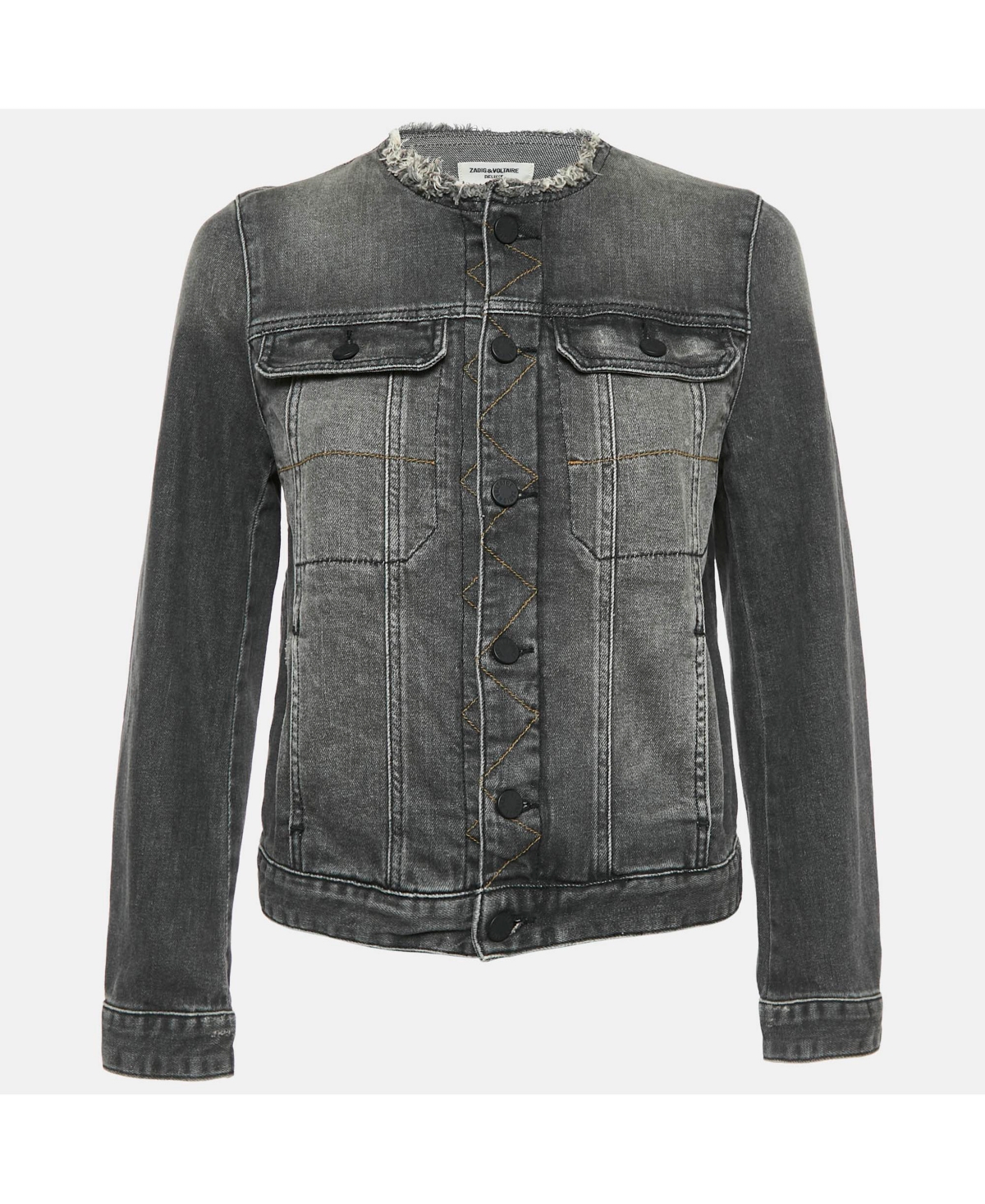 Click here for Pre-Owned Zadig & Voltaire Womens Grey Washed Deni... prices