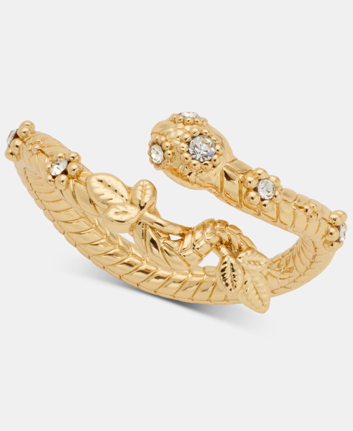 Click here for Marchesa Pave Snake Bypass Ring - Gold prices