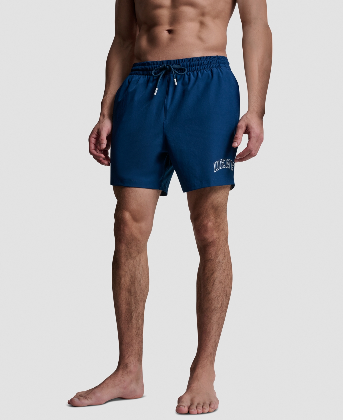 Click here for Dkny Mens Varsity Logo Stretch Volley Swim Shorts... prices