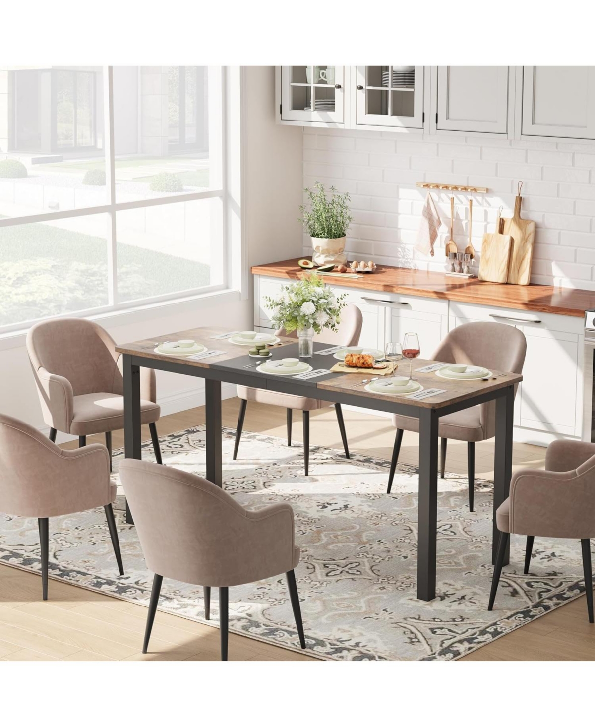 Click here for Gaomon Kitchen Table Dining Table for 4-6 People 6... prices