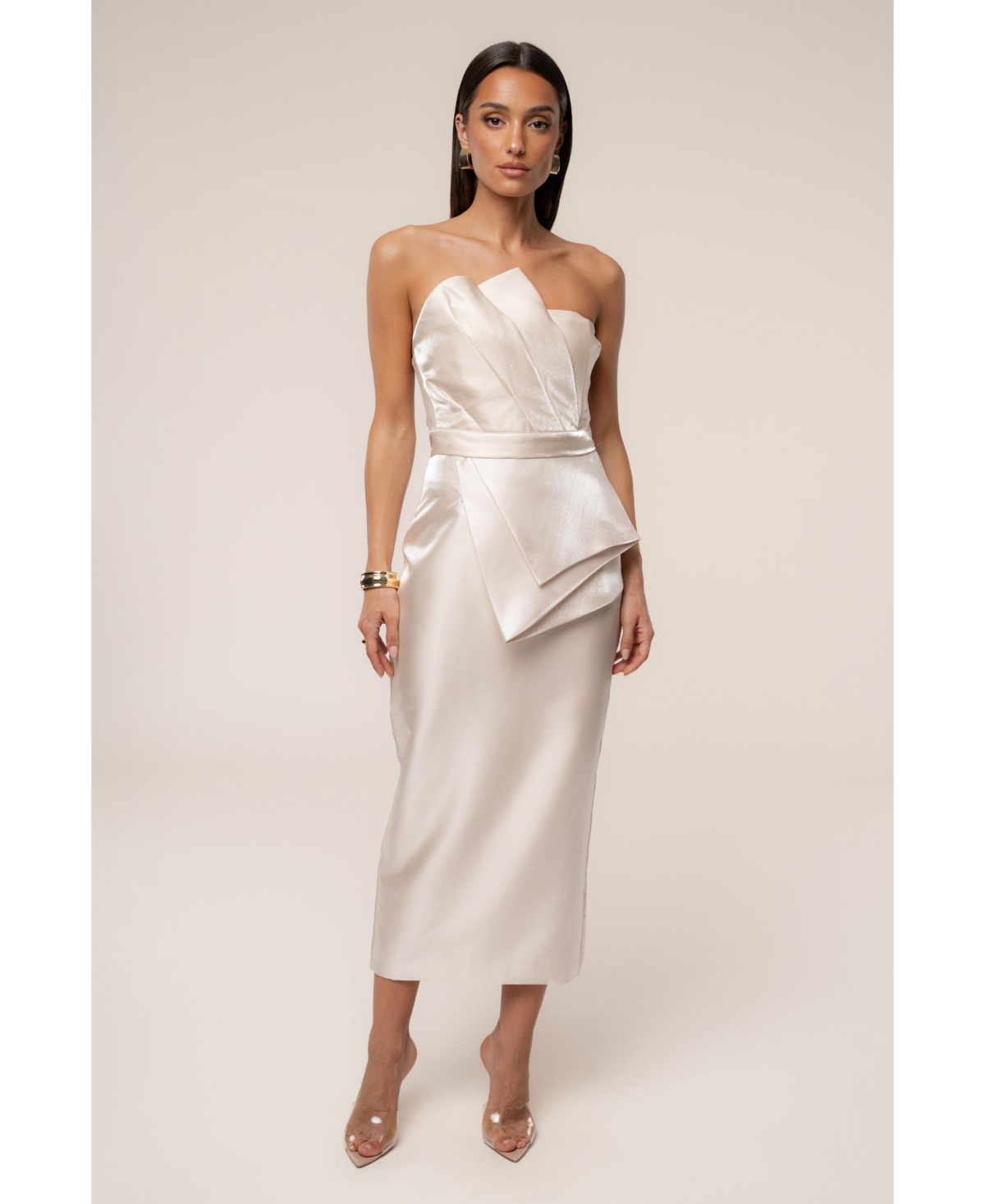 Click here for Jluxlabel Womens Reception Pleated Midi Skirt - Ch... prices